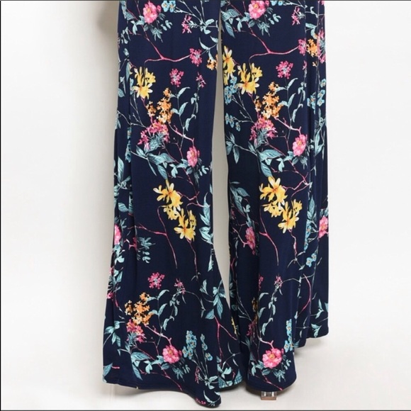 Pants & Jumpsuits | Wide Flare Leg Flare Floral Pants | Poshmark